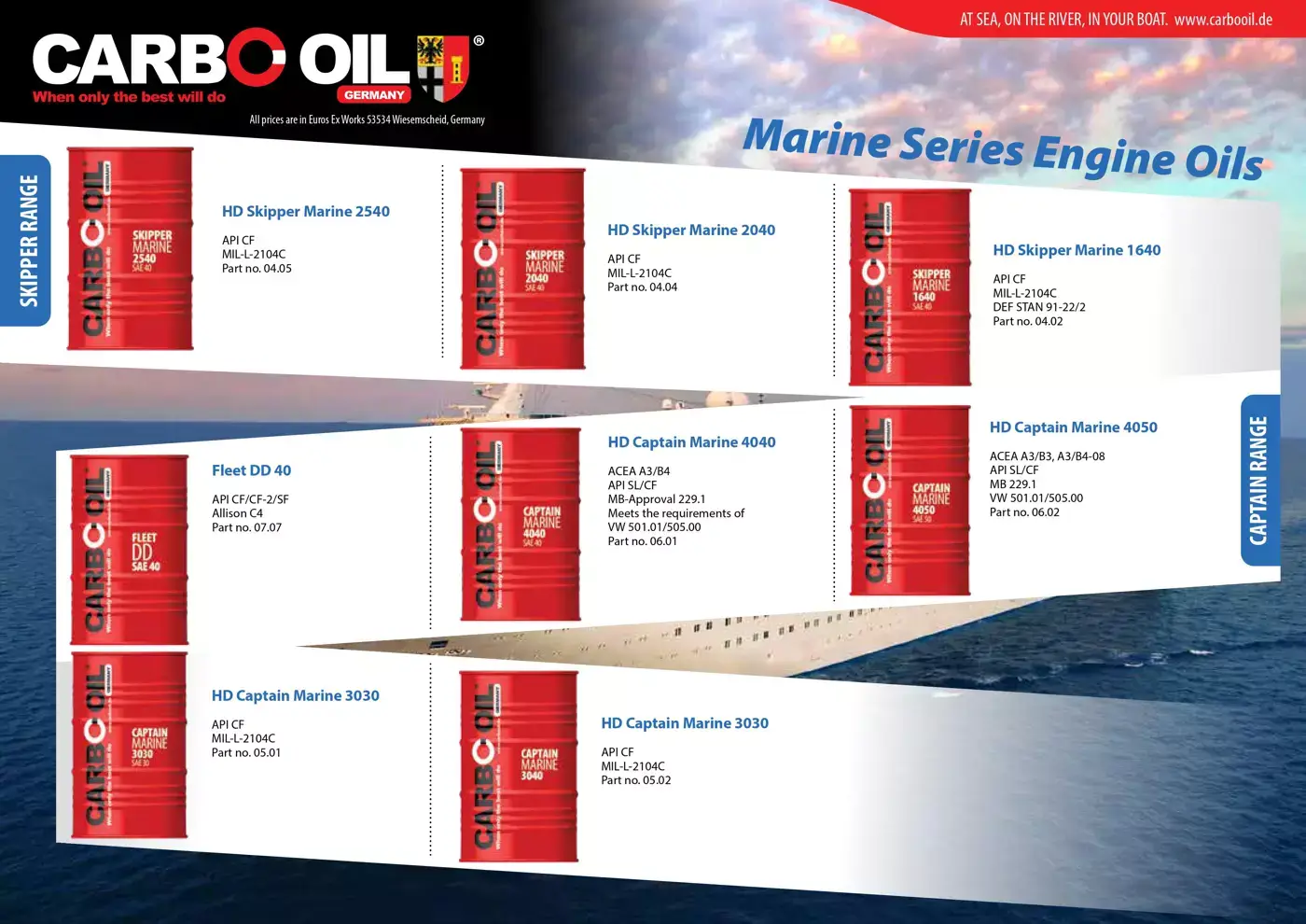 Product Range - carbo oil